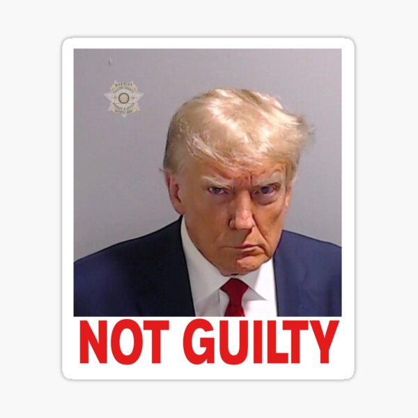 "Trump Not Guilty" Sticker for Sale by MAGAKhaos24 | Redbubble