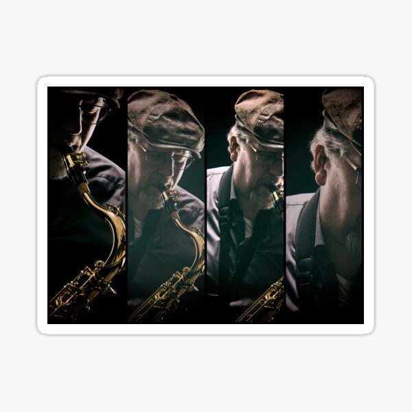 "Sax Man" Sticker for Sale by ansaharju | Redbubble