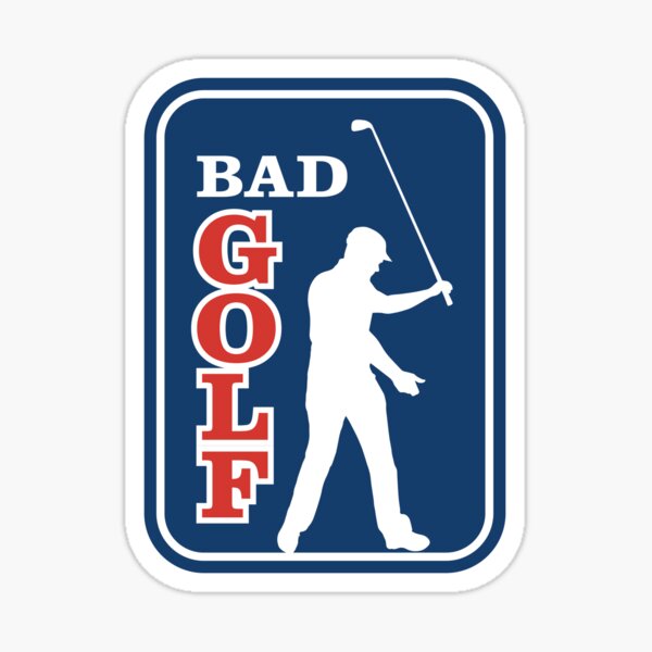 "BAD GOLF LOGO" Sticker for Sale by TLW716 | Redbubble