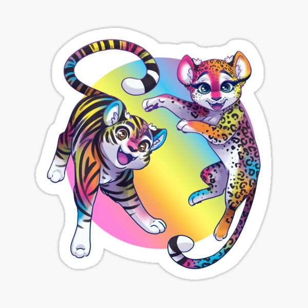 "Neon Cats " Sticker for Sale by EloraSchulteArt | Redbubble