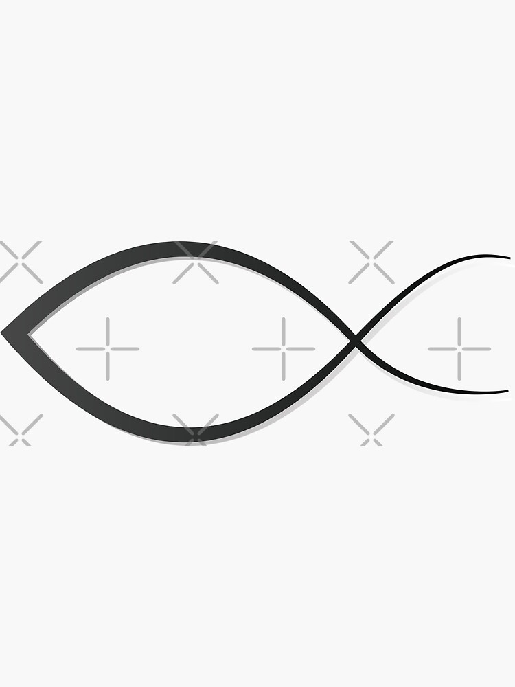 "Jesus Fish Sign of the Fish Ichthys" Sticker for Sale by ProjectX23 ...