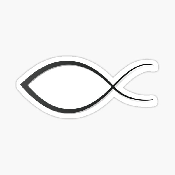 "Jesus Fish Sign of the Fish Ichthys" Sticker for Sale by ProjectX23 ...