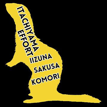 "Itachiyama's Team Symbol and Names" Sticker for Sale by Jade-Jaded ...