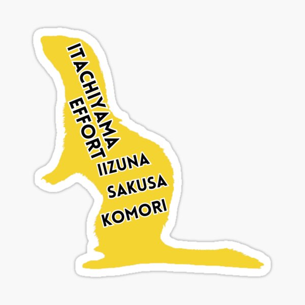 "Itachiyama's Team Symbol and Names" Sticker for Sale by Jade-Jaded ...