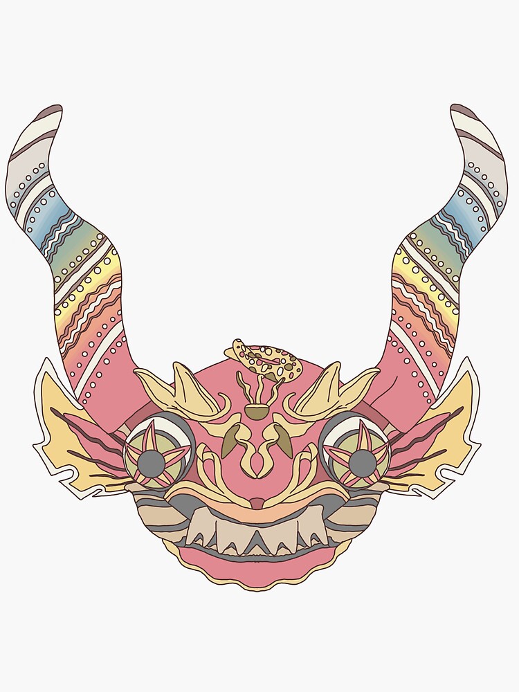 "Bolivian 'Diablada' Mask II" Sticker for Sale by Tata Kapchiy | Redbubble