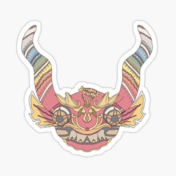 "Bolivian 'Diablada' Mask II" Sticker for Sale by Tata Kapchiy | Redbubble
