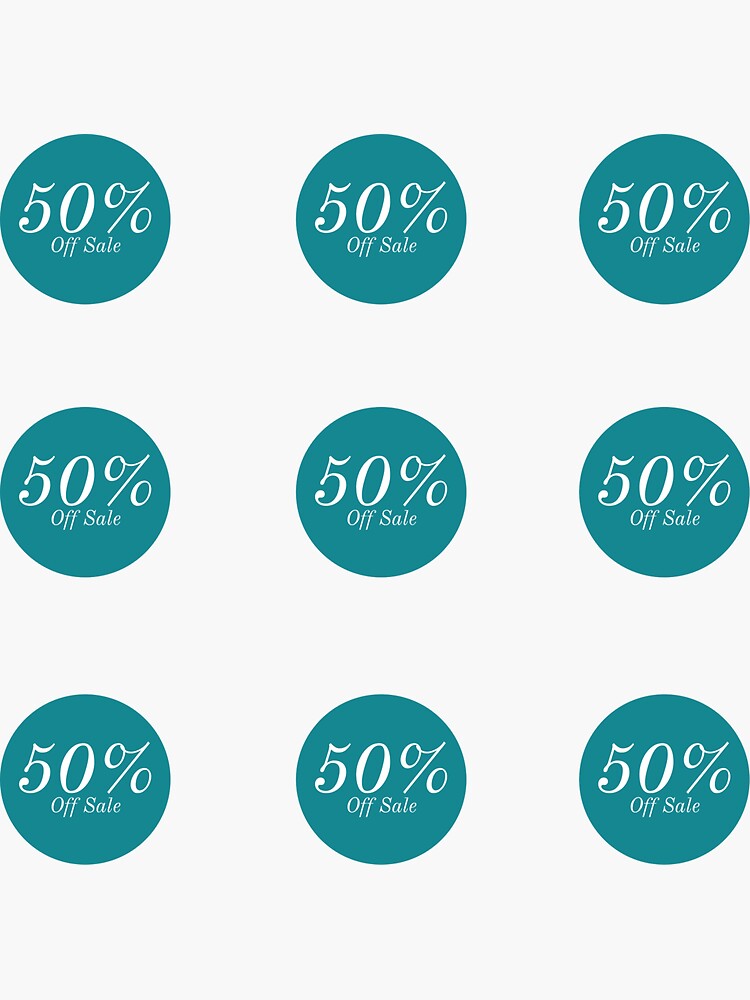 "50% off Sale Sticker Pack" Sticker for Sale by peterscarfo | Redbubble