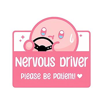 "nervous driver" Sticker for Sale by VisionTrend | Redbubble