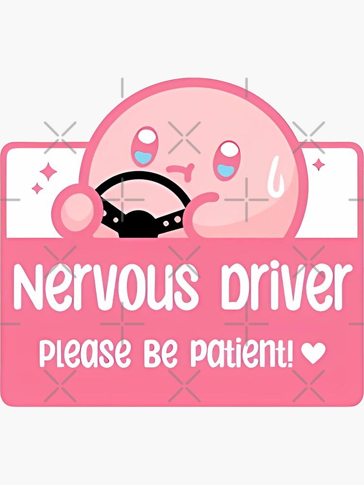 "nervous driver" Sticker for Sale by VisionTrend | Redbubble