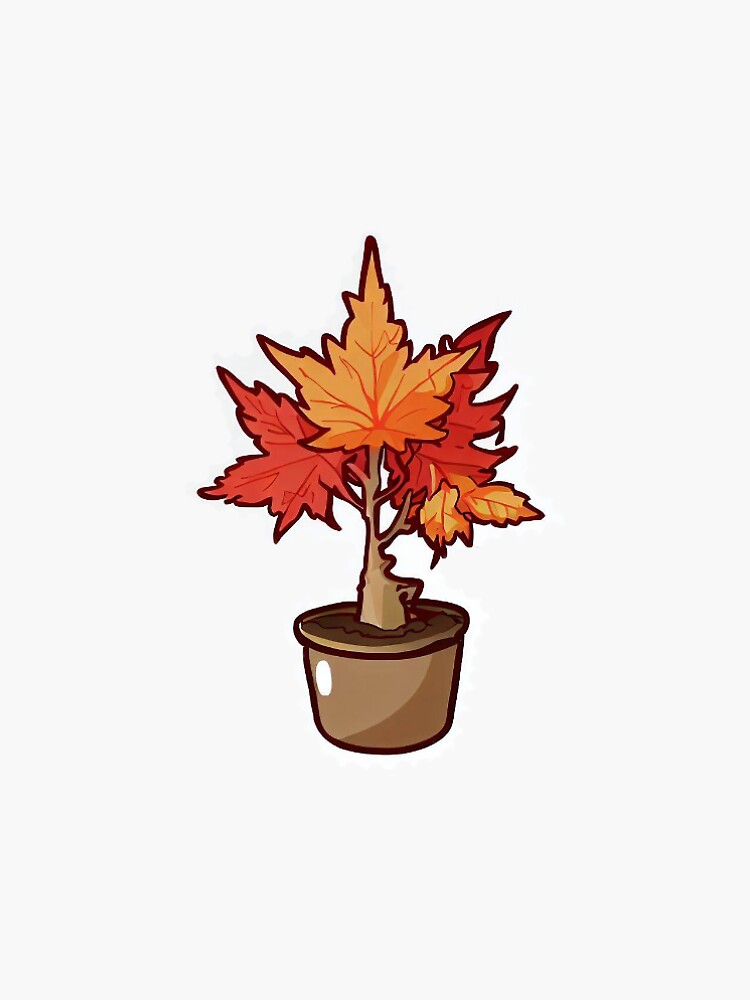 "Maple tree sticker. Sticker with autumn tree. Clan sheet sticker ...