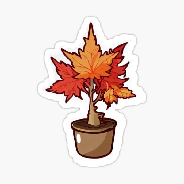 "Maple tree sticker. Sticker with autumn tree. Clan sheet sticker ...