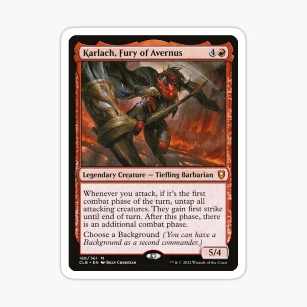 "Karlach Fury of Avernus" Sticker for Sale by delacerdaan | Redbubble