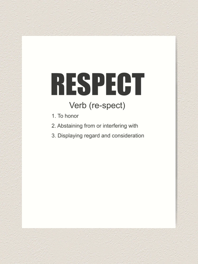 Respect Definition Francais