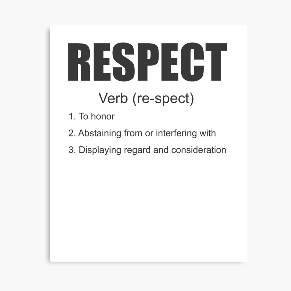 Respect Definition Francais