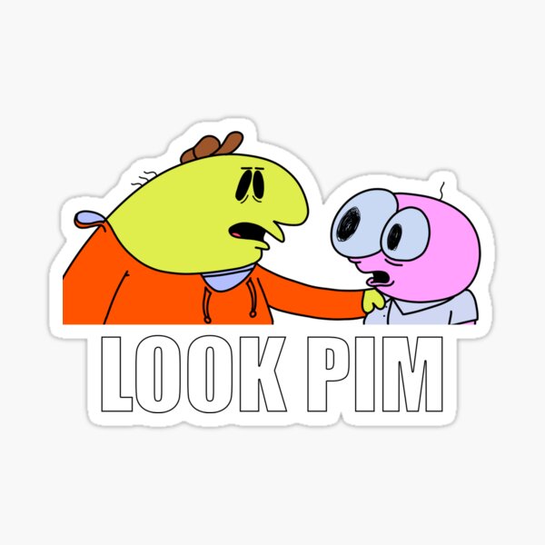 "Smiling Friends "Look Pim"" Sticker for Sale by M-Pack | Redbubble