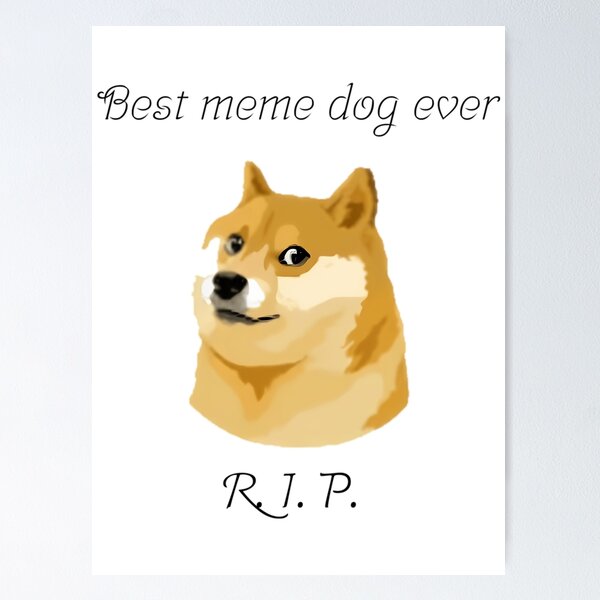 "Cheems rip" Poster for Sale by ChicArtlondon | Redbubble