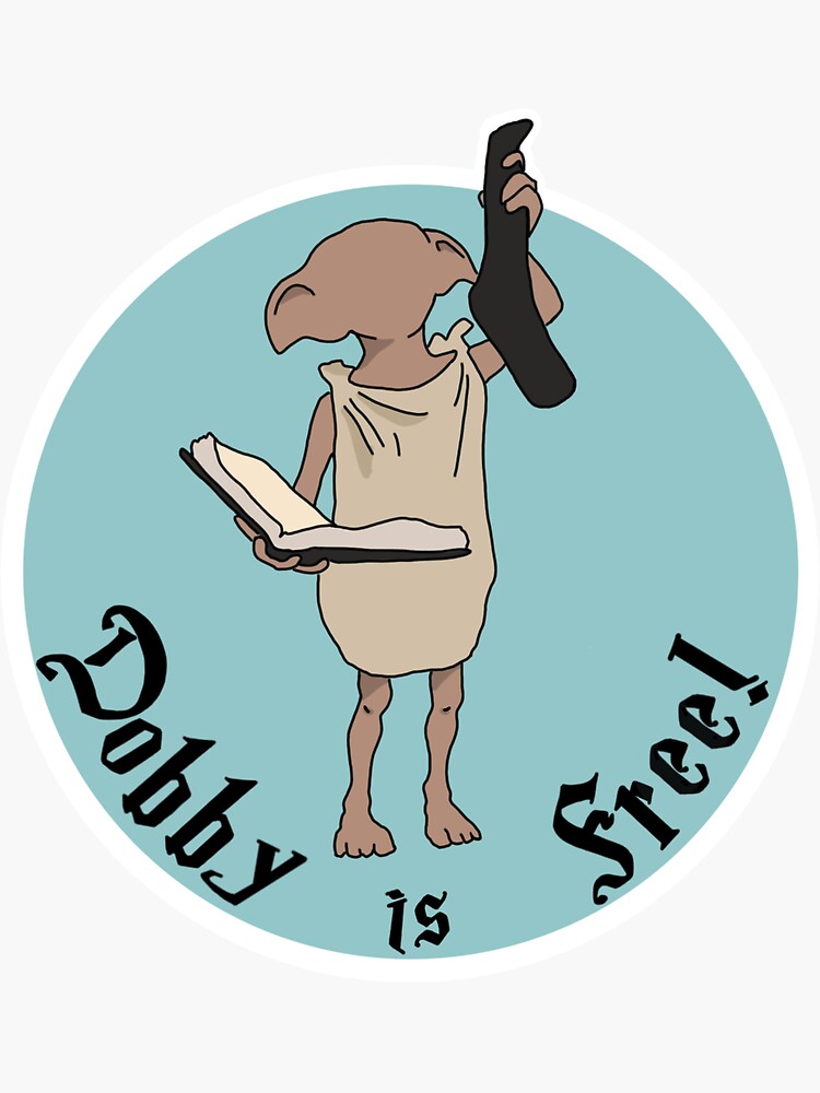 "Dobby is Free" Sticker for Sale by BluebonnetBrush | Redbubble