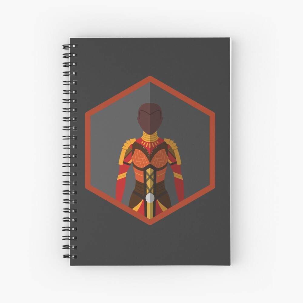 "Okoye Character Icon Fanart" Spiral Notebook by TheLivingEthan | Redbubble