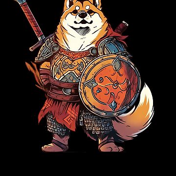 "Shiba Inu Dog Knight" Sticker for Sale by Artwoof | Redbubble