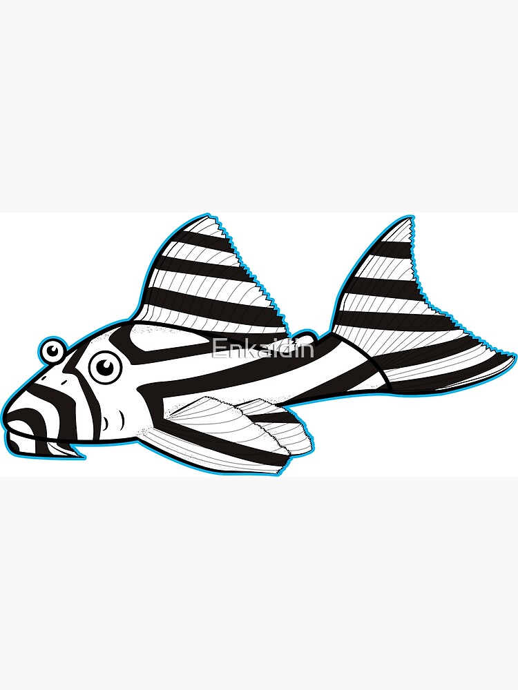 "Zebra Pleco Fish" Framed Art Print for Sale by Enkaidin | Redbubble
