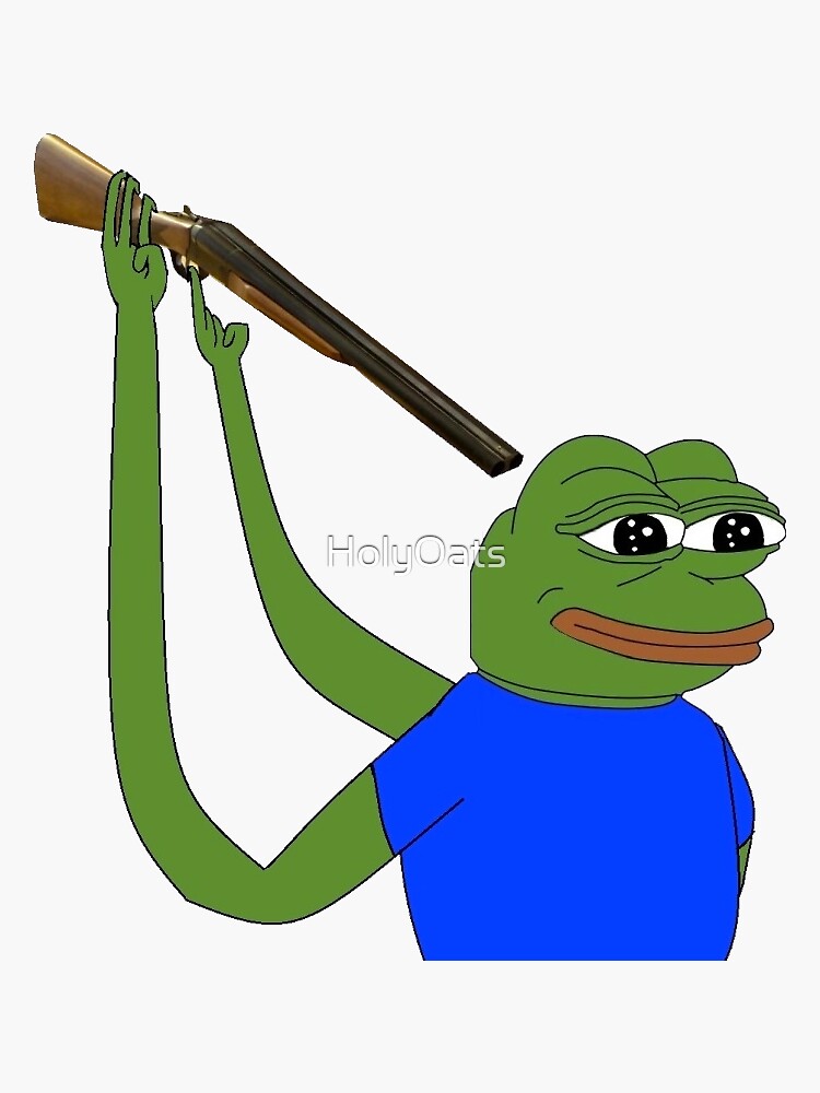 "Pepe gun" Sticker for Sale by HolyOats | Redbubble