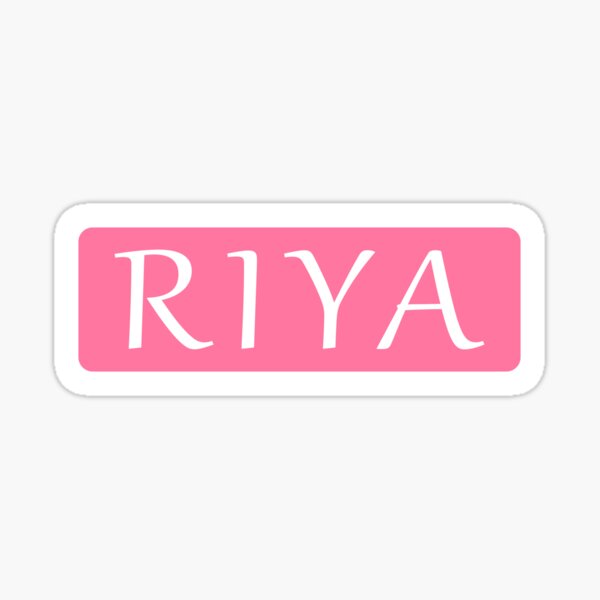 "Riya Name" Sticker for Sale by jeallan | Redbubble
