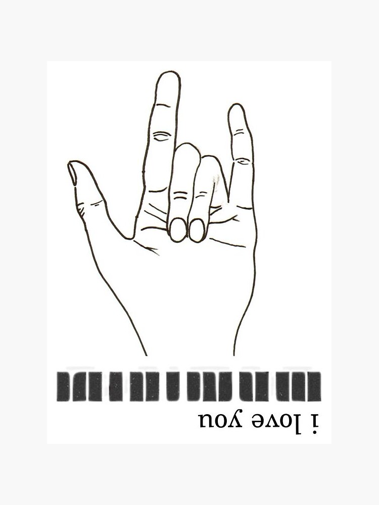 "Aesthetic "i love you" American Sign Language (ASL)" Sticker for Sale ...