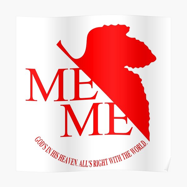 "NERV is a MEME" Poster for Sale by dishess | Redbubble