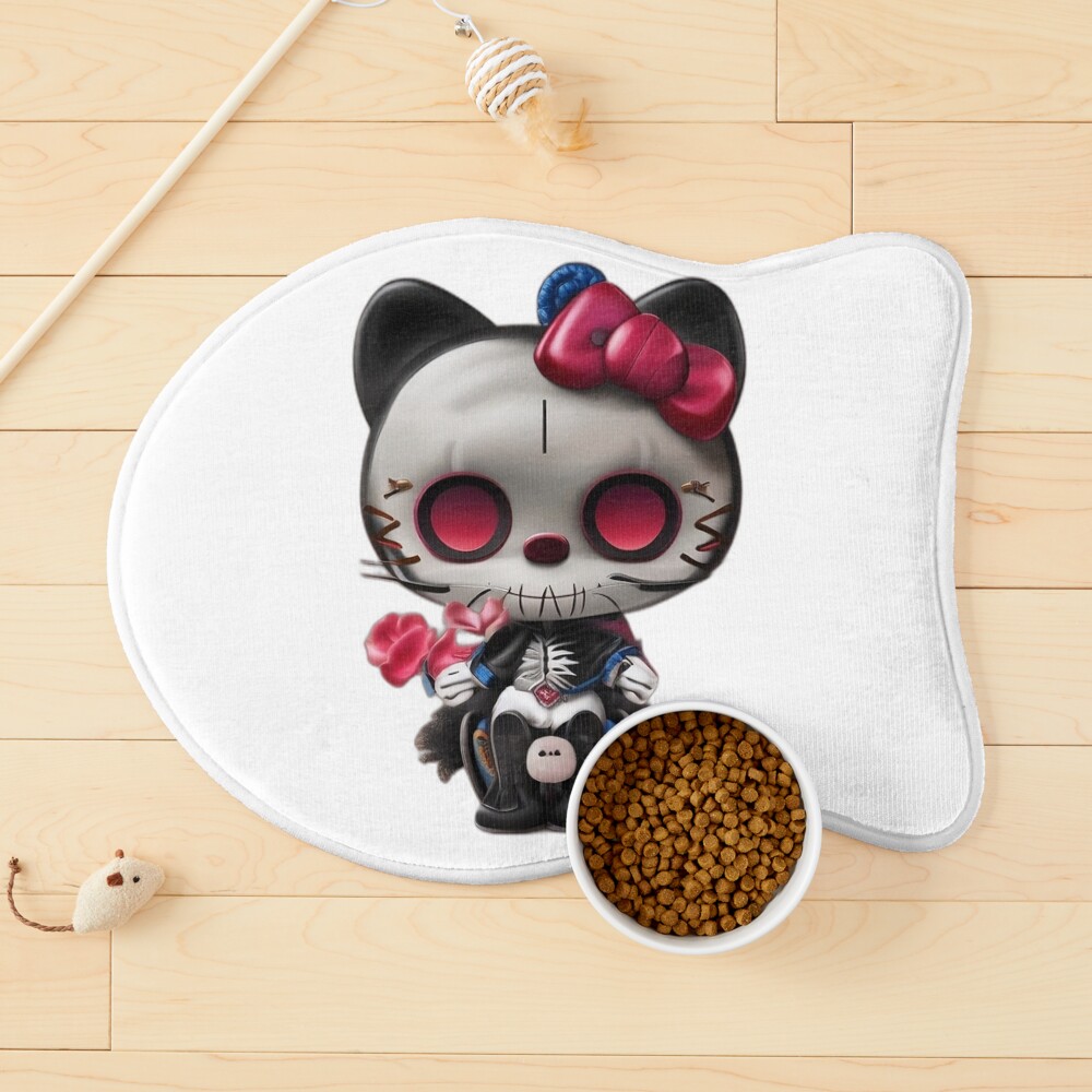 "Surreal Kitty Skull - Enigmatic Fusion of Whimsy and Mystery" Sticker ...