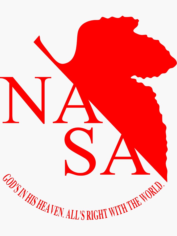 "NASA = NERV" Sticker for Sale by dishess | Redbubble