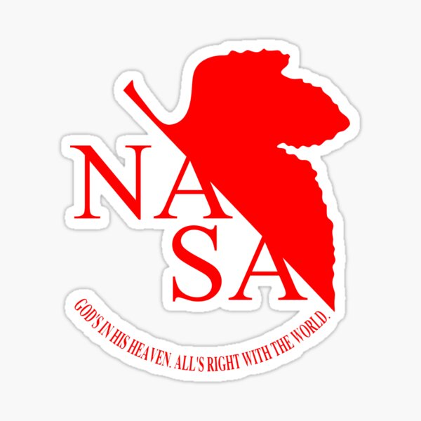 "NASA = NERV" Sticker for Sale by dishess | Redbubble