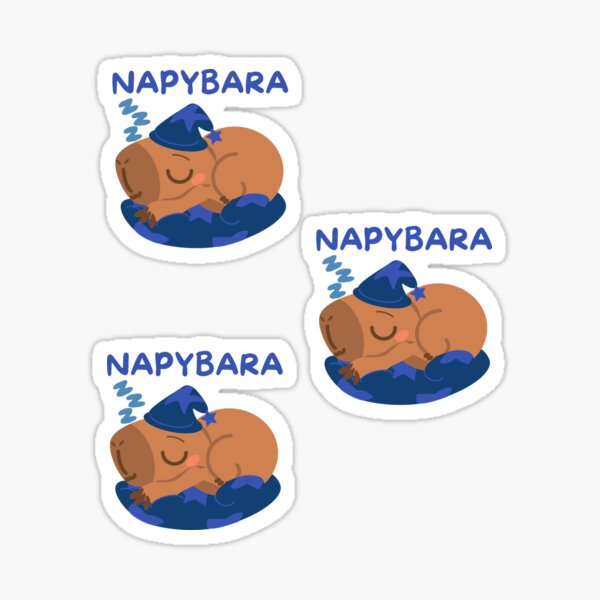 "Napybara cute capybara sleeping" Sticker for Sale by Eolithic | Redbubble