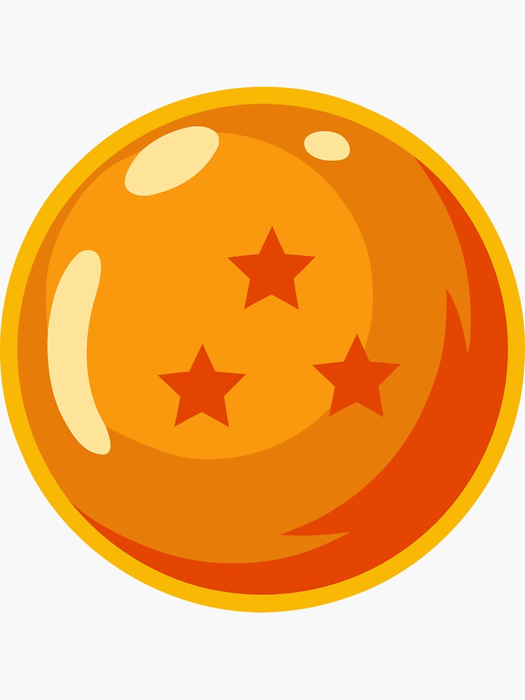 "Three Star Dragon Ball" Sticker for Sale by InfinityTone | Redbubble