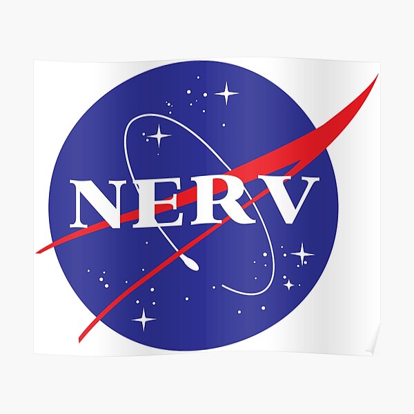"NERV = NASA" Poster by dishess | Redbubble