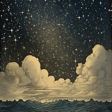 "Vintage starry sky at night." Poster for Sale by Design for all ...