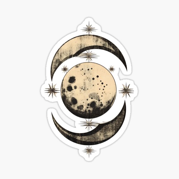"moon, phases of the moon" Sticker by DerSenat | Redbubble