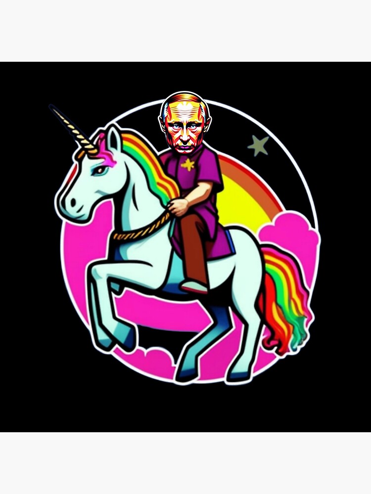 Vladimir Putin Riding A Unicorn
