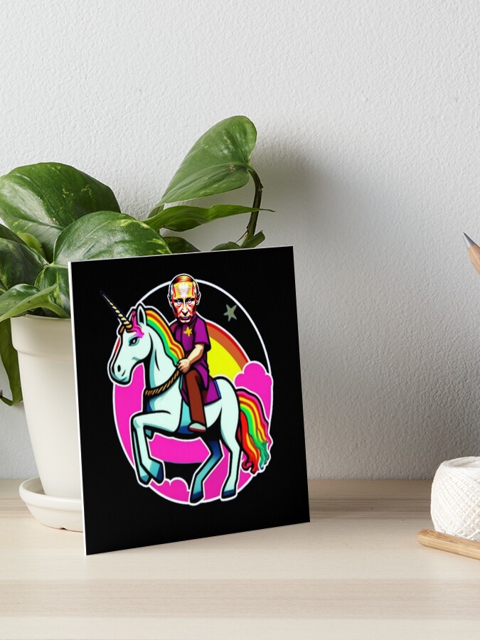 Vladimir Putin Riding A Unicorn