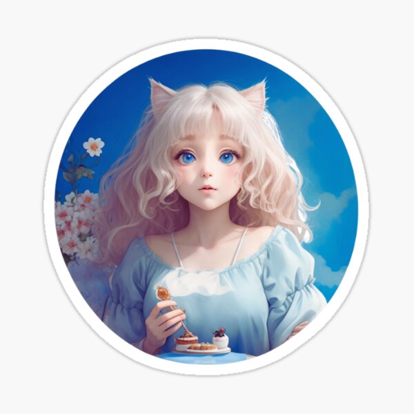 "cat girl" Sticker for Sale by anoshka53 | Redbubble