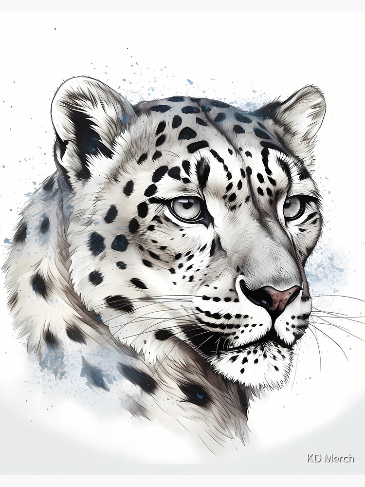 "Leopard Animal Lover Snow Leopard Cat" Art Board Print for Sale by KD ...