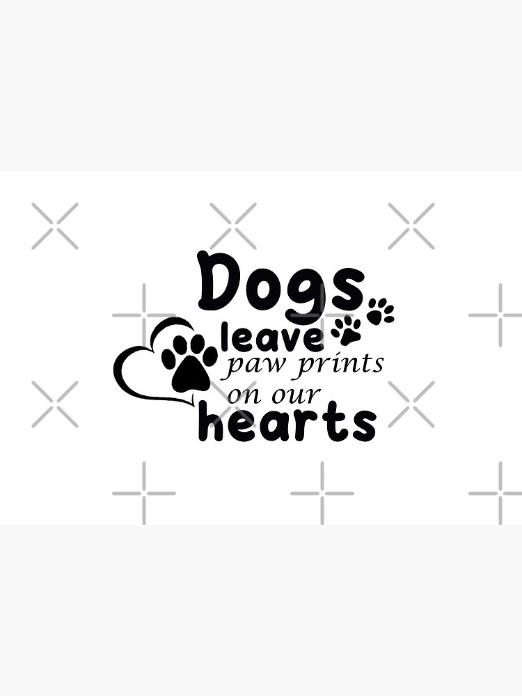 "Dogs Leave Paw Prints on Our Heart Mask" Art Board Print for Sale by ...