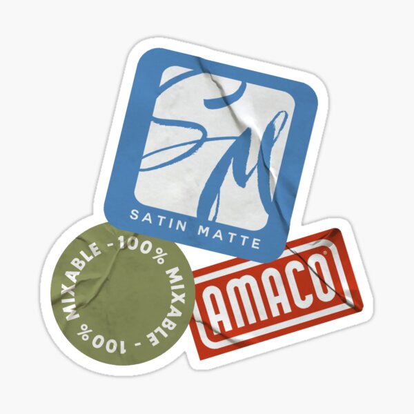 "Amaco Satin Matte" Sticker for Sale by amacobrent | Redbubble