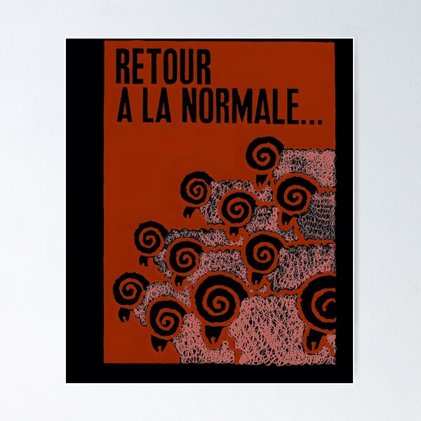 "Paris Revolt, May 68 &RETOUR A LA NORMALE& The Original in Deepest Red ...