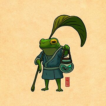 "a frog and his son cute father and son artwork" Art Print for Sale by ...