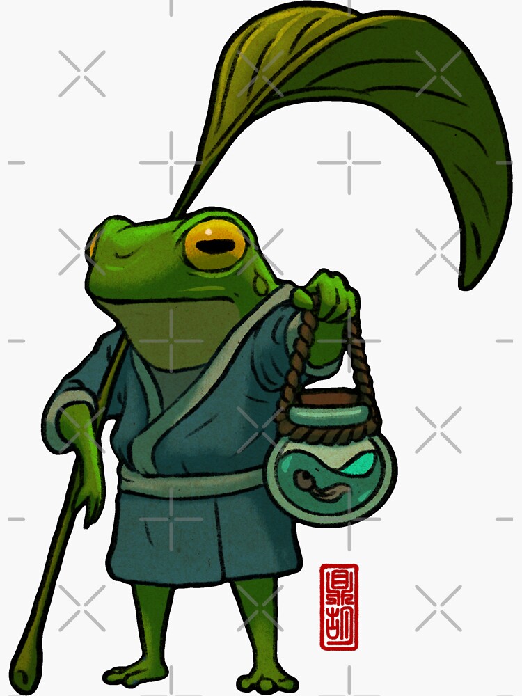 "a frog and his son cute father and son artwork" Sticker for Sale by ...