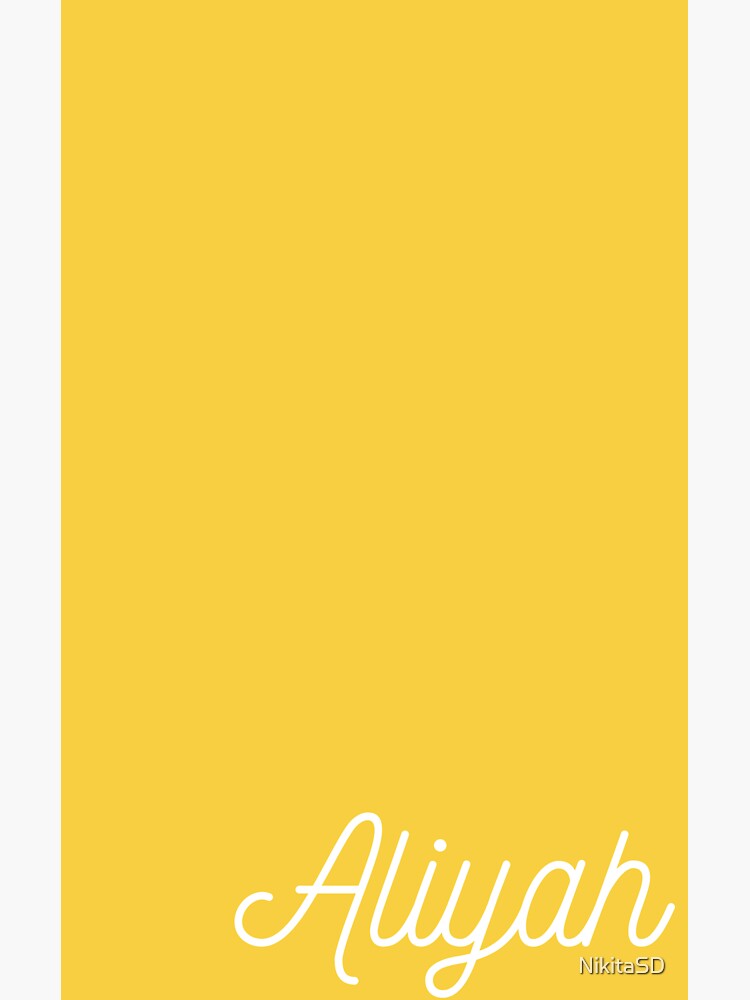 "Aliyah" Sticker for Sale by NikitaSD | Redbubble