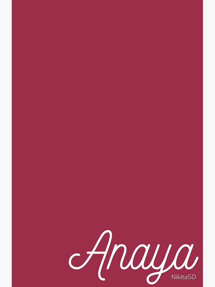 "Anaya" Sticker for Sale by NikitaSD | Redbubble