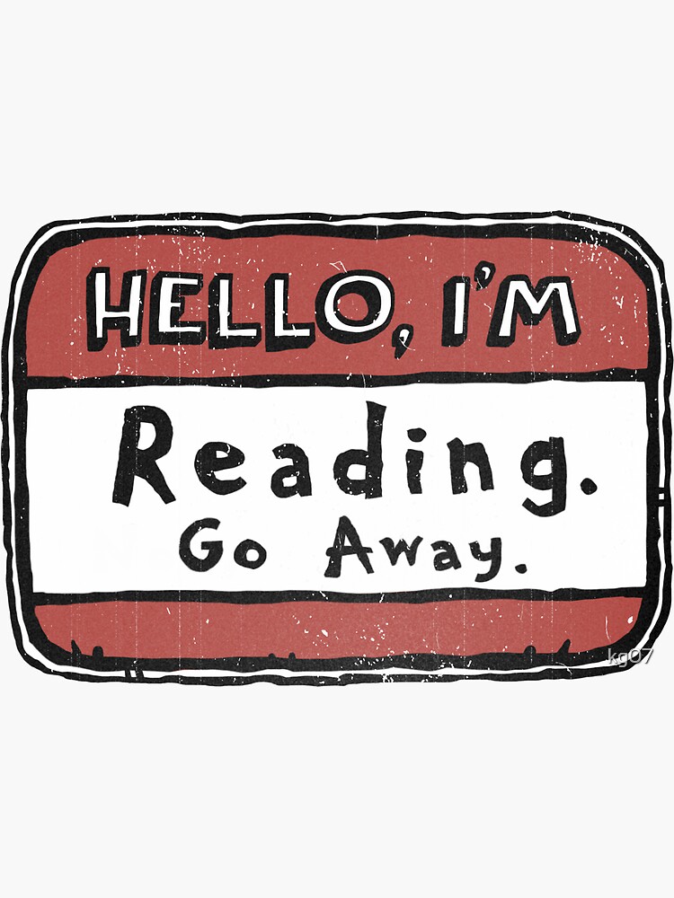 "Hello, I'm Reading" Sticker for Sale by kg07 | Redbubble