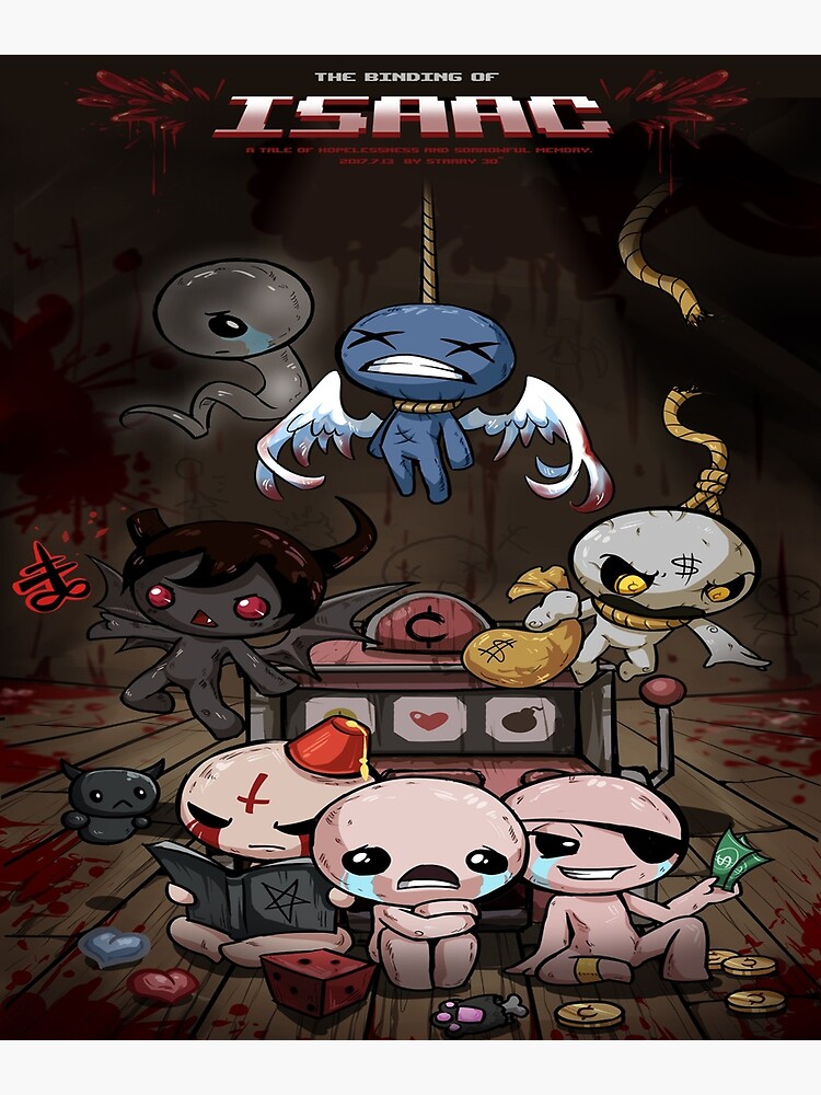 "The Binding of Isaac" Poster for Sale by liveloneshop | Redbubble