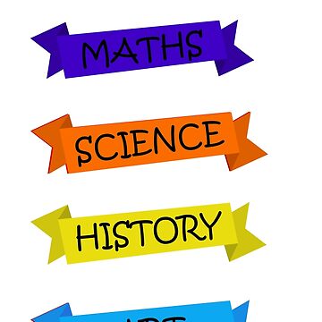 "School Subjects Sticker Pack/Labels" Sticker for Sale by yudhacolthing ...